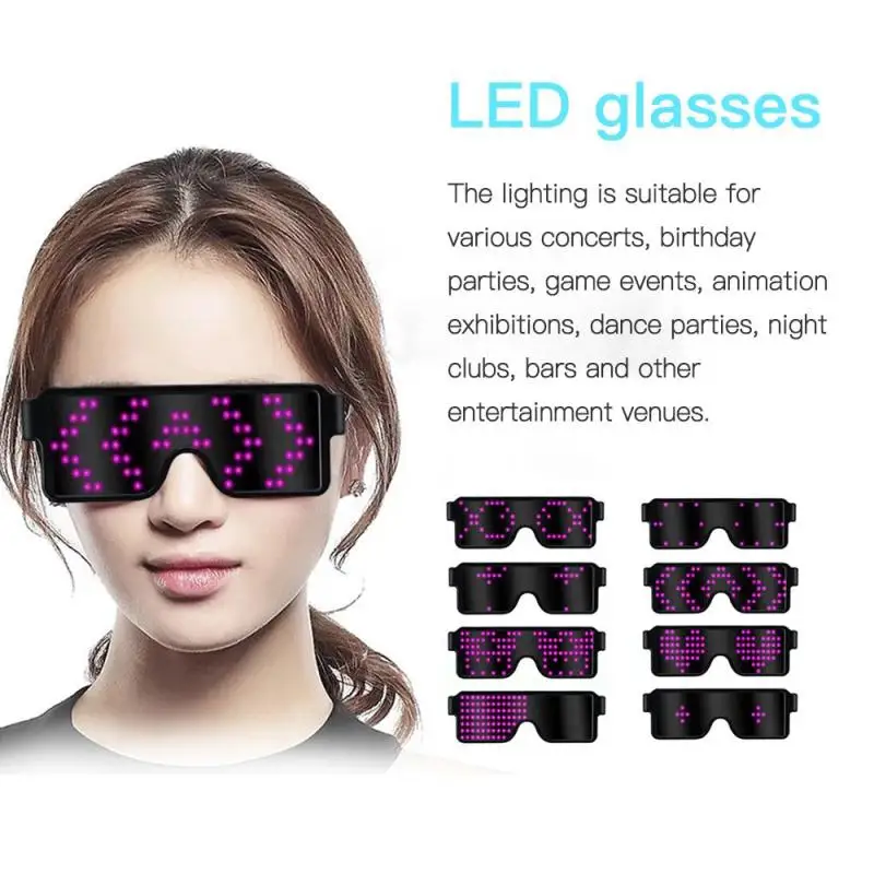 High Quality Neon LED Glasses Dynamic Glowing Light Novelty Light ...