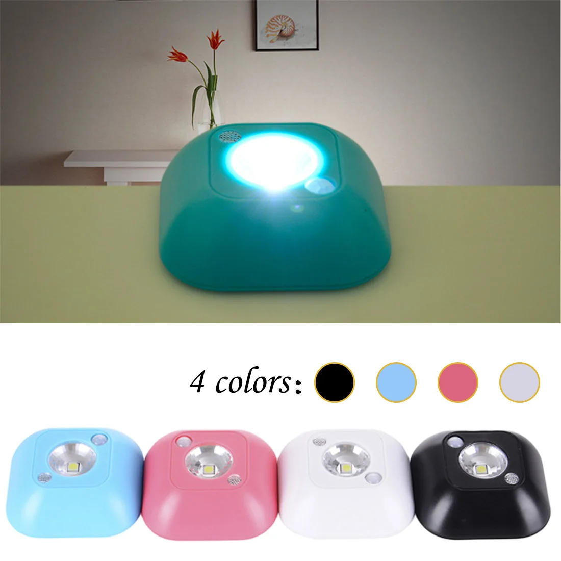 Wireless Night Light LED dual induction light control energy saving ...