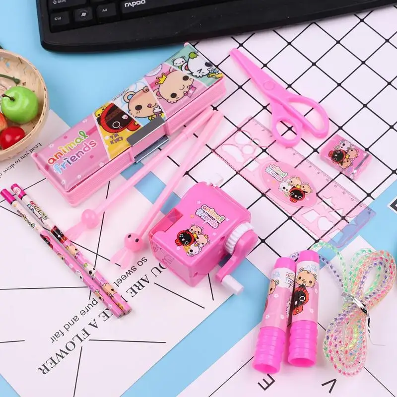 Cute Cartoon Kawaii Pencil Sharpener Stationery Set Student Kids School ...