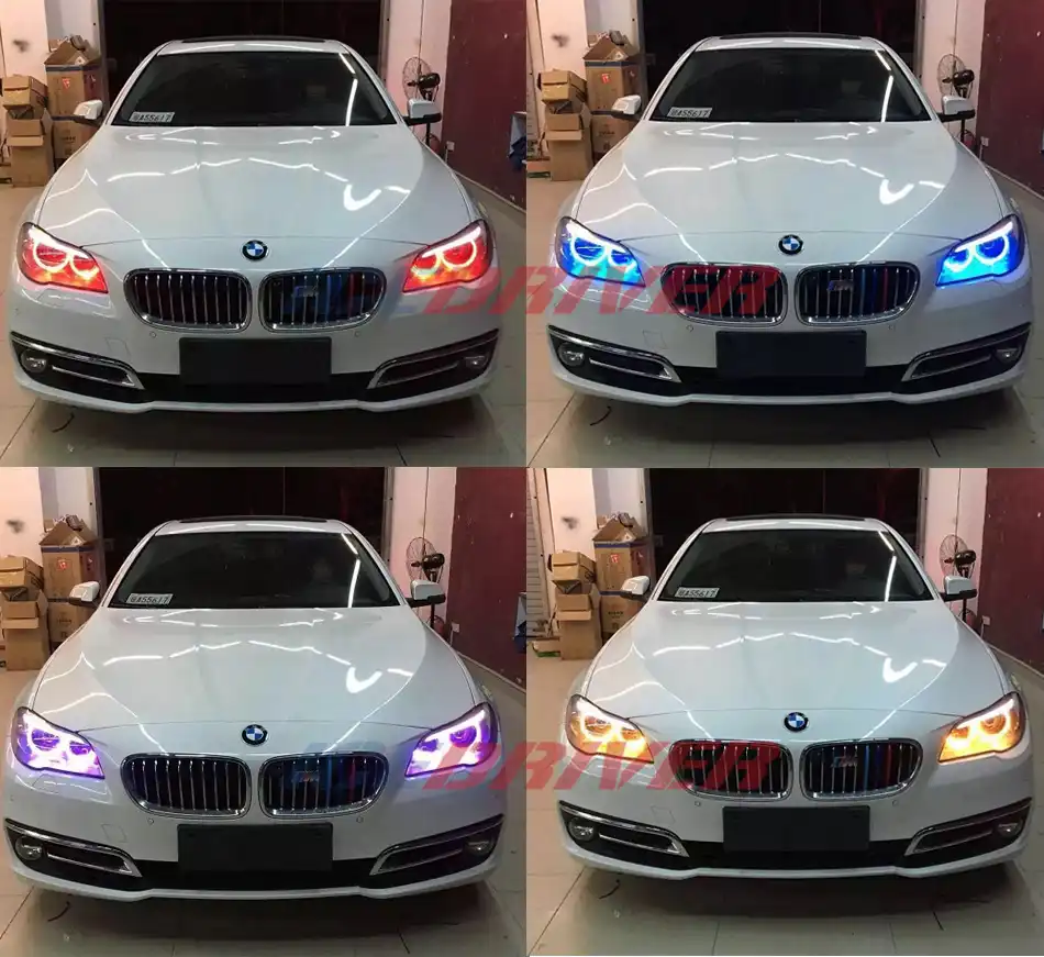 Icedriver for BMW 5 series Angel Eyes DRL RGB multicolor LED boards F10 ...