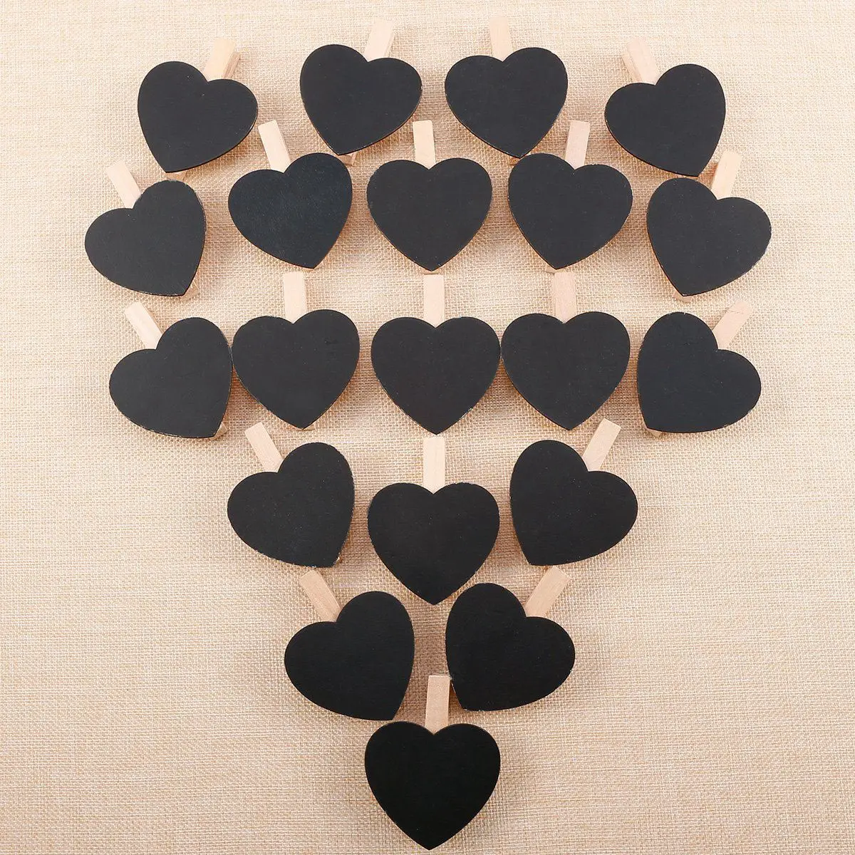 20 PCS Mini blackboard wooden bulletin board memo label price card ...