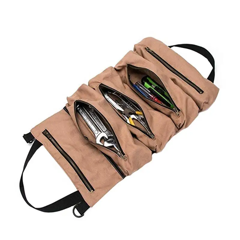 Canvas Multifunction Tool Bags Portable Hardware Tool Bag Small Tool Kit Organizer Chisel Roll
