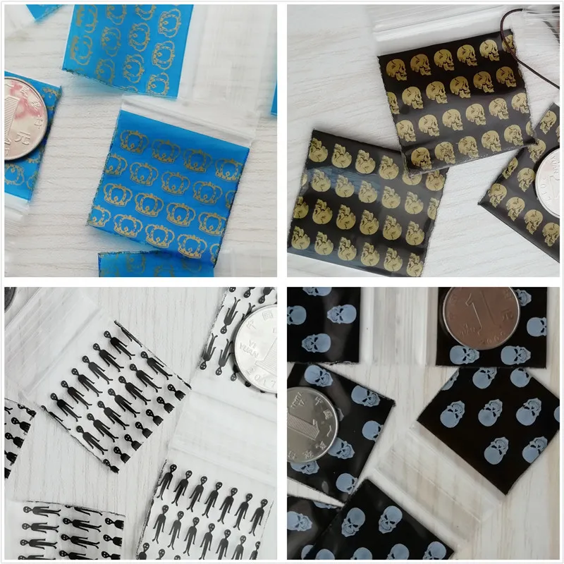 Mini-Plastic-Zip-Baggies-100pcs-Zip-Lock-Bag-4-Patterns-5-15-Sizes ...