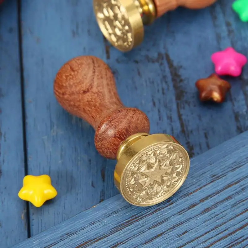 Wax Seal Handle - Retro Wooden Handle with Metal Screw in 2 Designs ...