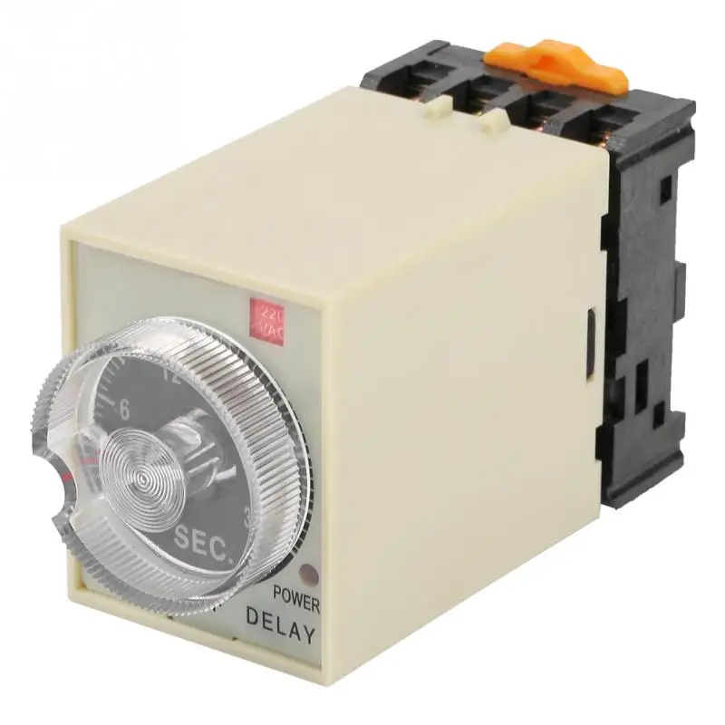 0 30s Power Off Delay Timer Relay Knob Control Time Relay With Base AC