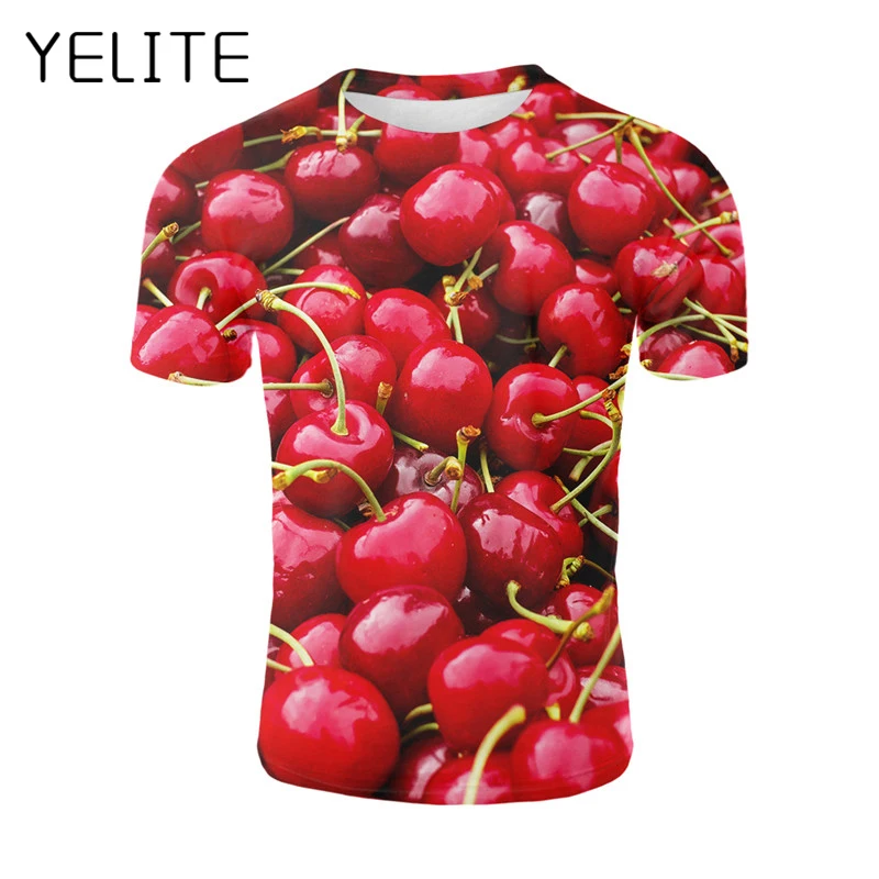 YELITE Red Cherry T shirt Fruit shirts Tasty T shirt Tees Tshirt ...