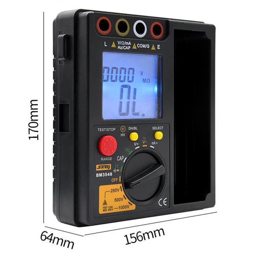 BM3549 1000V 2500V Resistance Meter 2 in 1 Digital Insulation ...