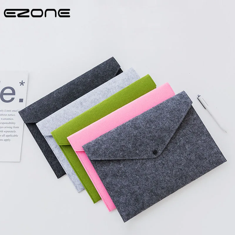 EZONE 1PC A4 High-Grade Felt Folder Veiled Button Design Large Capacity ...