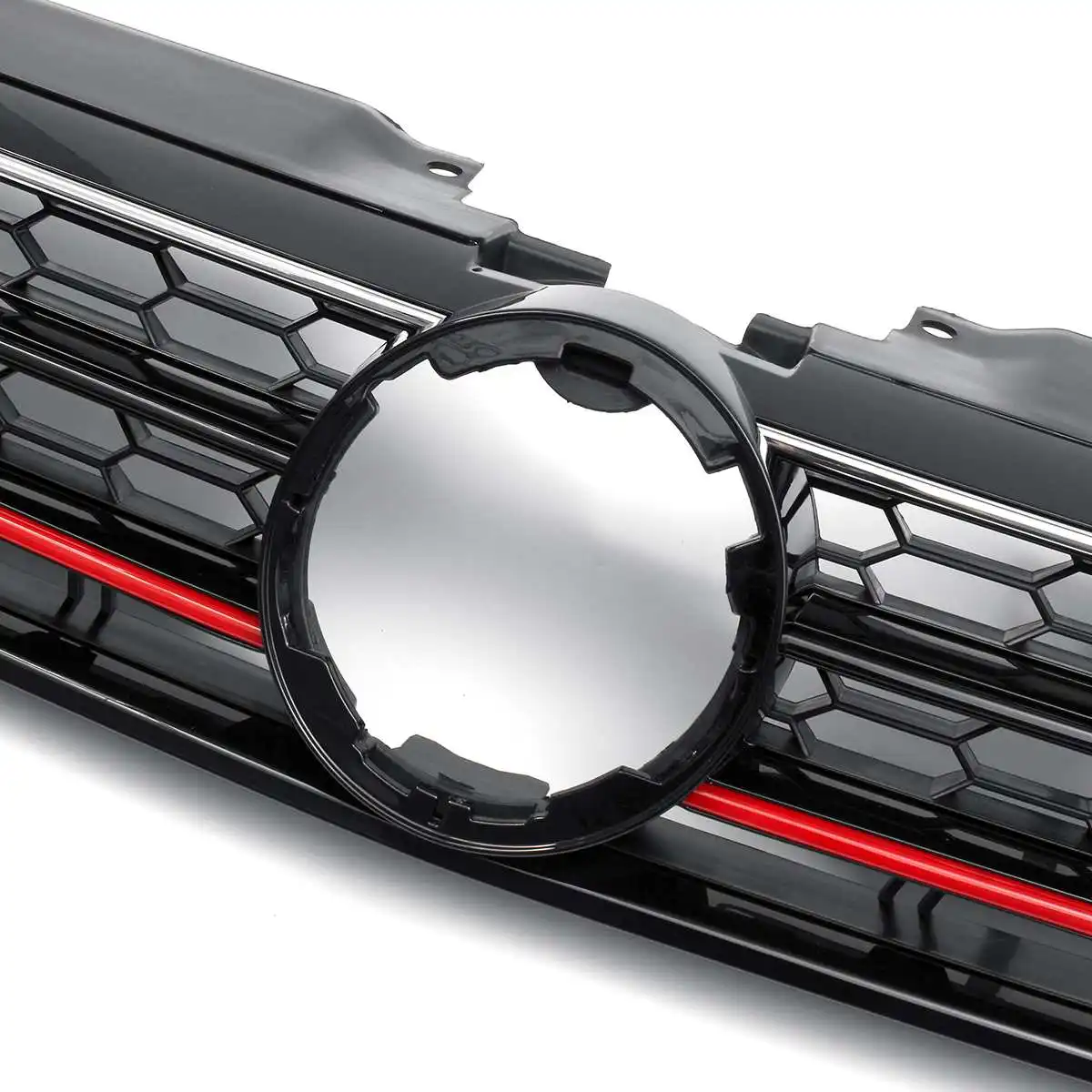 Car Front Honeycomb Hex Mesh Grille Bumper Trim For VW Jetta MK6 Sedan ...