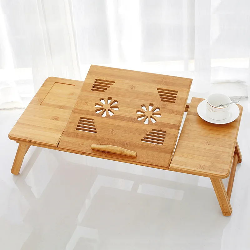 70*35*30cm Fashion Foldable Computer Desk With Fan Dorm Lazy Wood ...