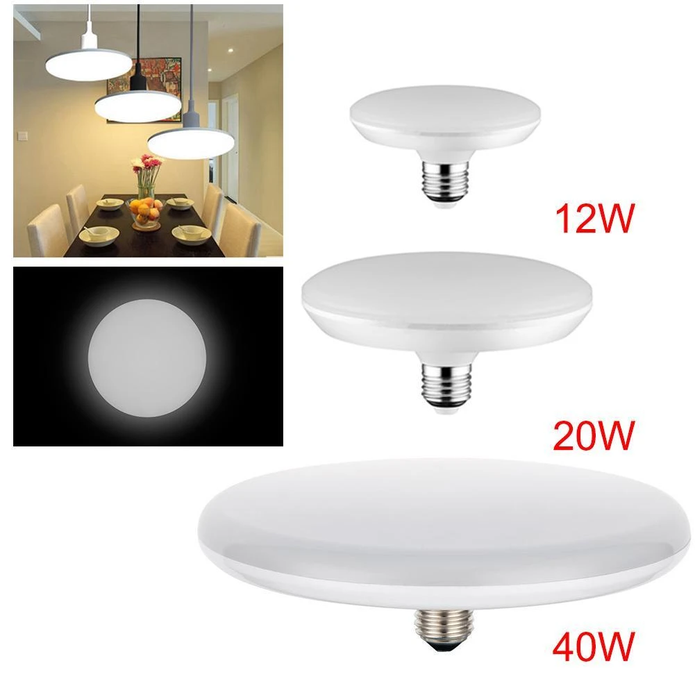 LED Light Bulb E27 12W 20W 40W LED SMD Bulb UFO Globe Round Spot Light ...