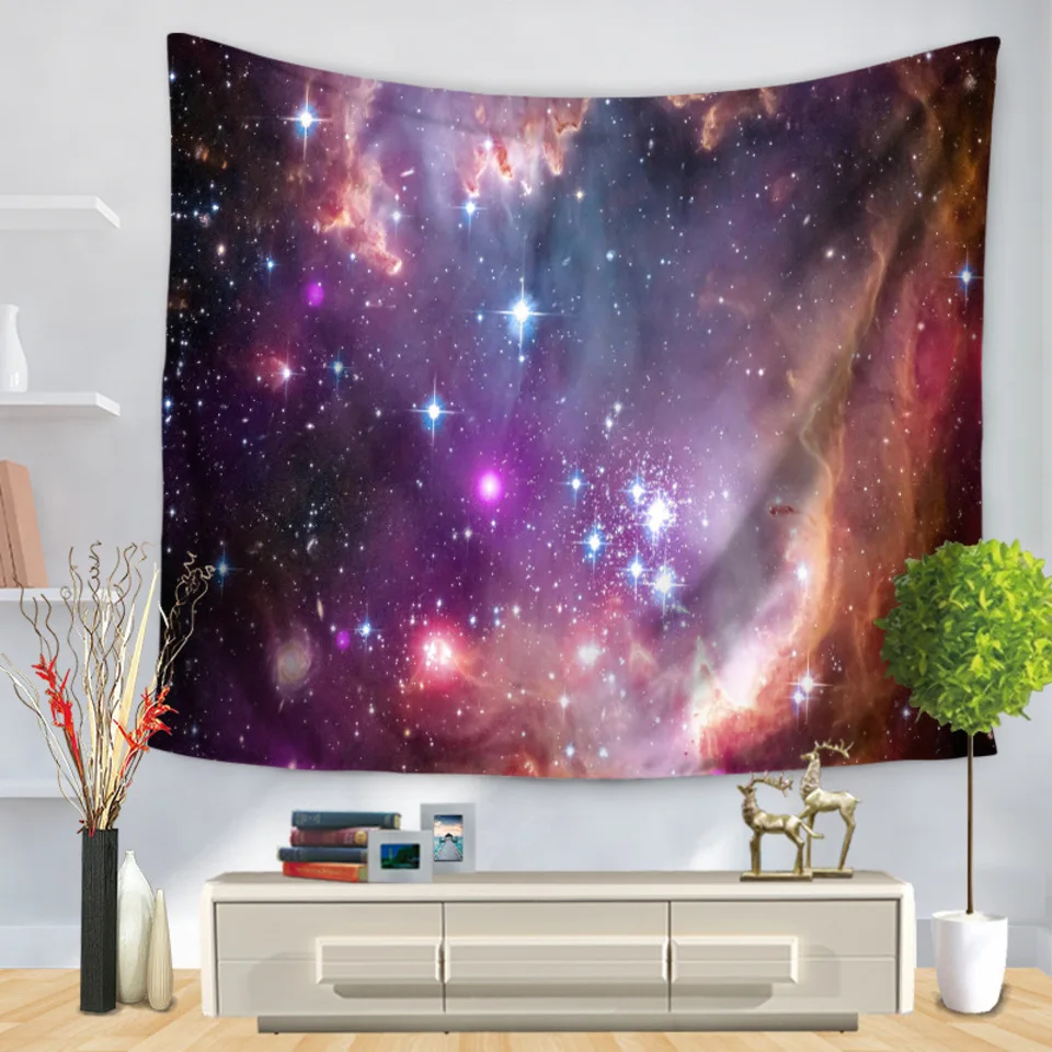 Mandala indien ciel étoilé univers lune Gt1186 tapisserie mince ...