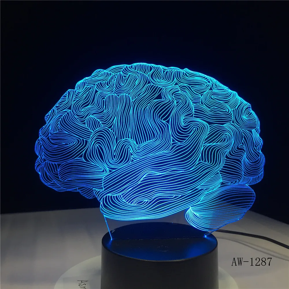 Brain-Shape-3D-Illusion-Lamp-7-Color-Change-Touch-Switch-LED-Night ...