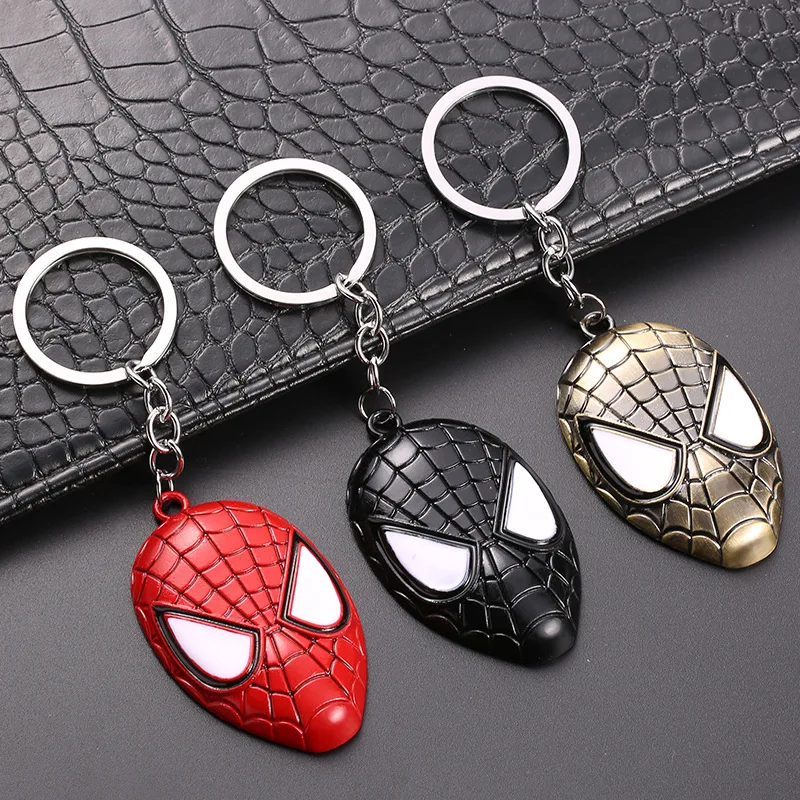 Metal Marvel Avengers Captain America Shield Keychain Spider Man Iron ...