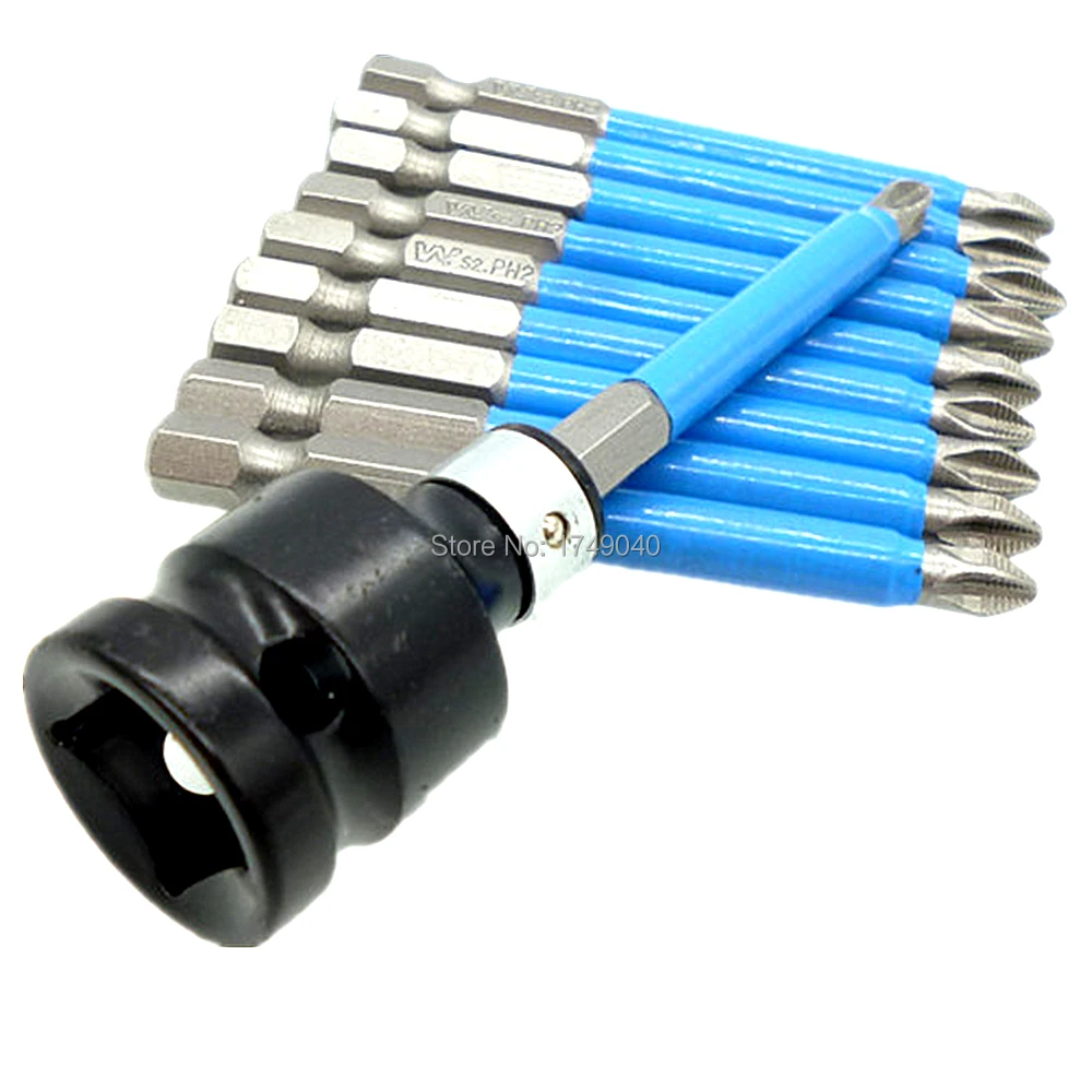 1/4" Hex Shank Phillips Screwdriver 70mm Ph2 Magnetic Tip Single Side ...