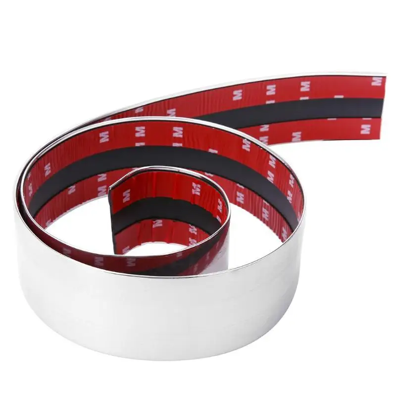 1m Moulding Strip Front Bumper Strip Carbon Fiber Rubber Sticker Auto ...