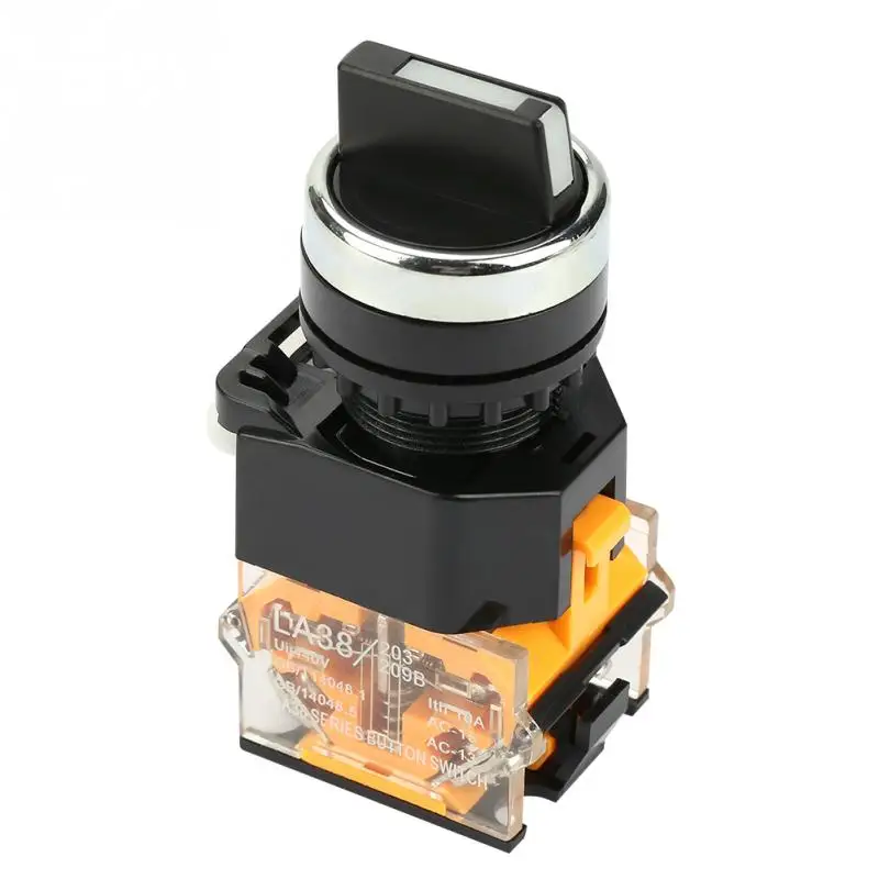 220V/380V Auto Reset Rotary Switch 10A 22mm 2 Position Auto Reset ...