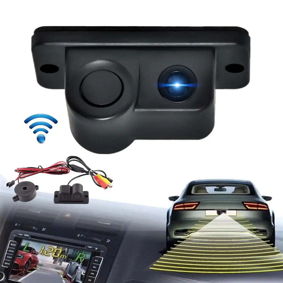 Car Auto Parktronic LED Parking Sensor With Sensors Reverse Backup Car ...