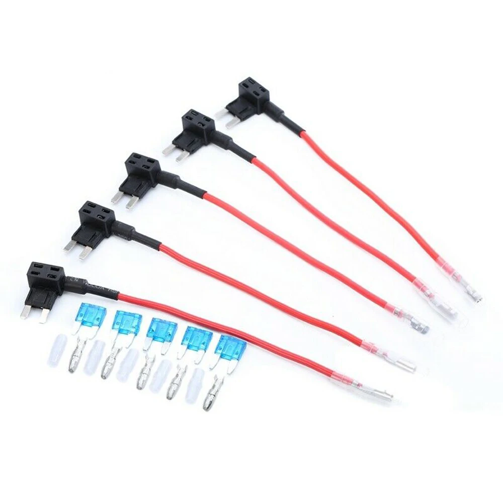 5 Pcs Automotive Mini 15A Car Fuse Box Holder Splitter Devices ...
