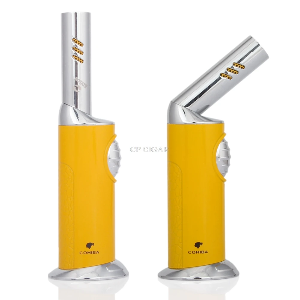 COHIBA Metal Gun Lighter 1 Torch Jet Fire Flame Gas Windproof Cigarette ...