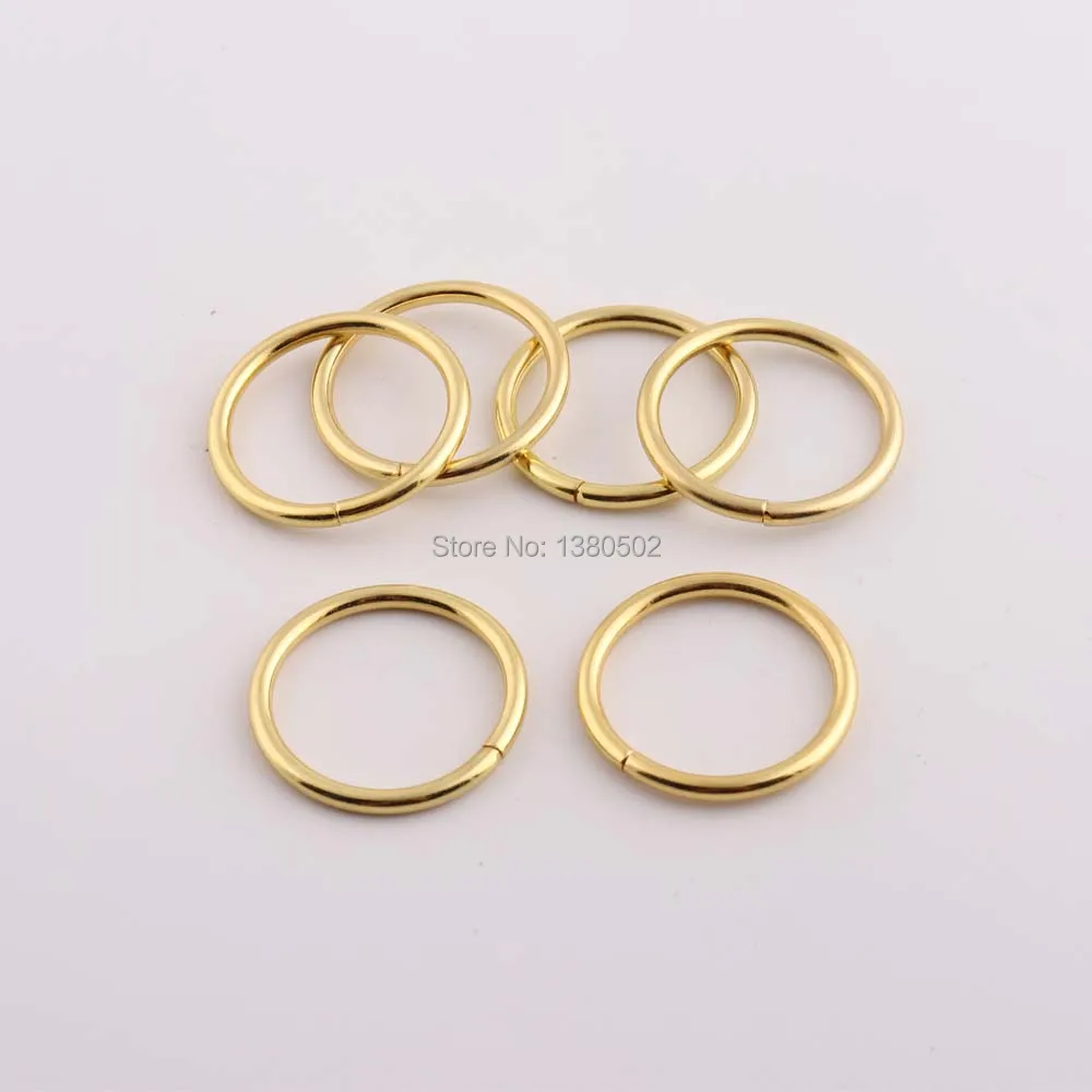 100pcs/lot 20mm Outer Gold Color Iron Metal Split Ring O Ring Key Ring ...