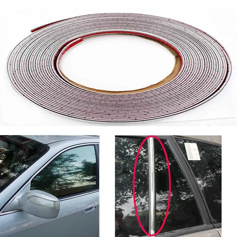 30mm X 15meters 1 Roll car chrome tape Bumper strip chrome strip Car ...