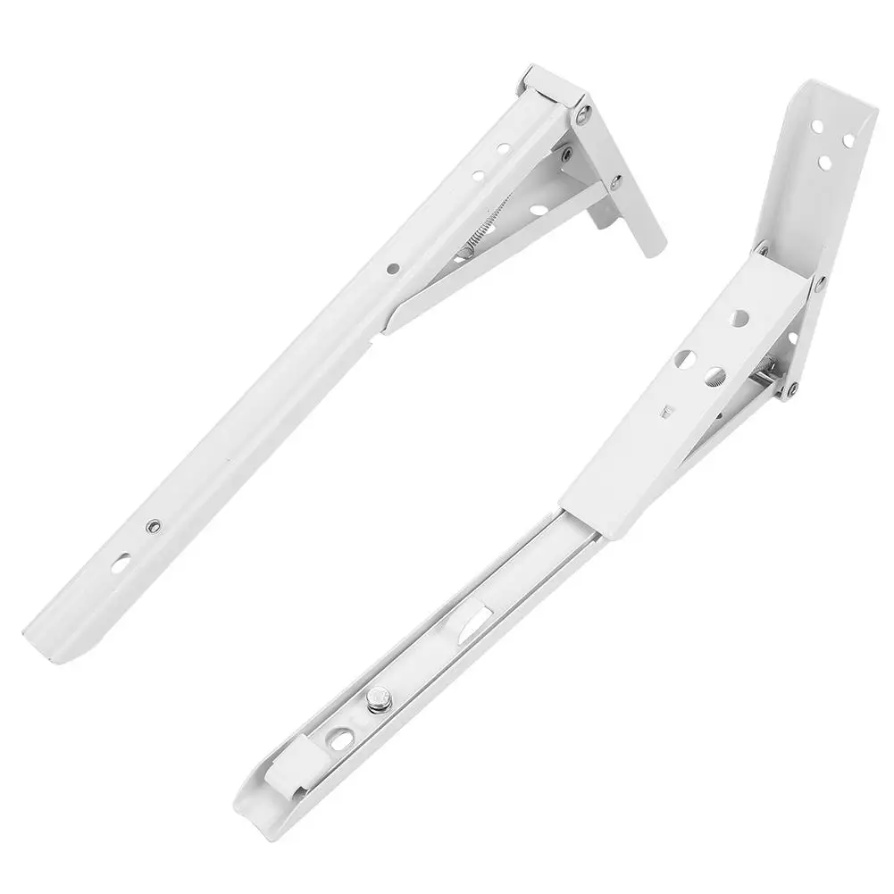 White Folding Adjustable Angle Bracket Wall Mounted Stand Rack Brackets ...