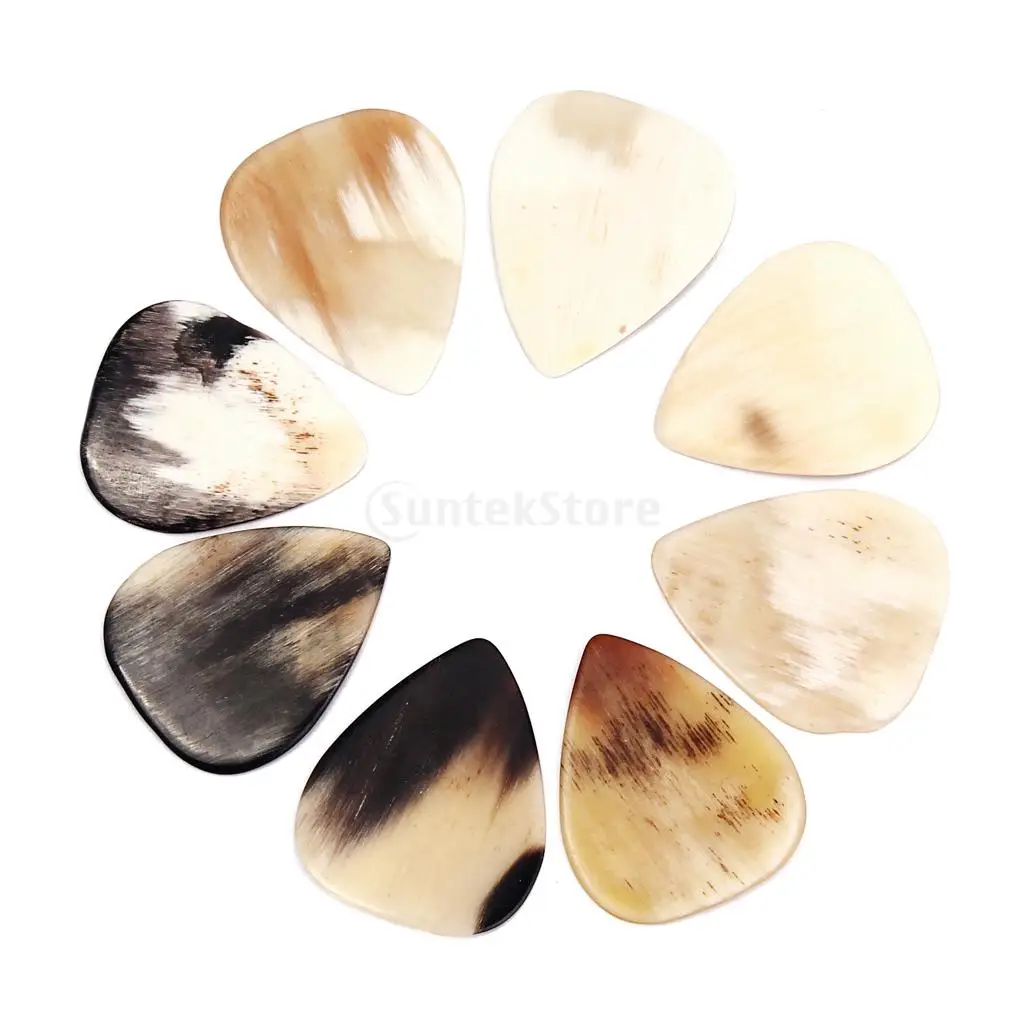 8 Pcs Multi Colored Buffalo Horn Guitar Pick Hand Made High Quality ...
