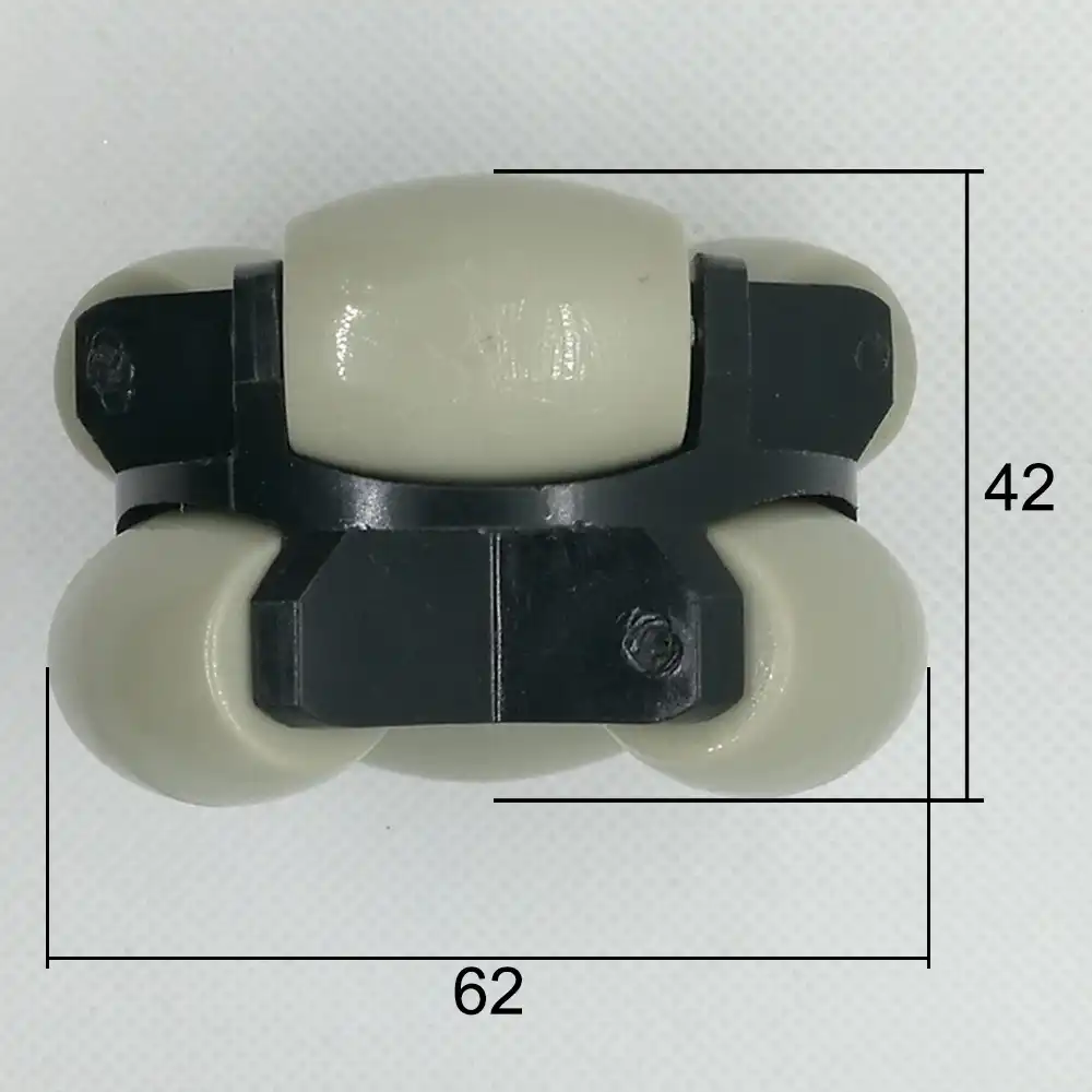 60mm Omni Directional double rollers Nylon Plastic Robot caster track ...