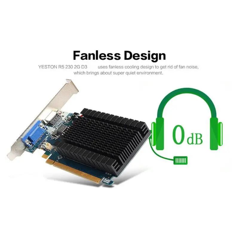 Yeston Radeon R5 230 For Amd Gpu 2Gb Gddr3 64 Bit 650 Mhz Gaming ...