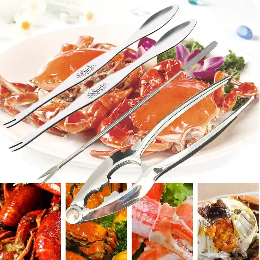 Seafood Crackers Shellfish Lobster And Crab Nutcracker Pliers Tools Set ...