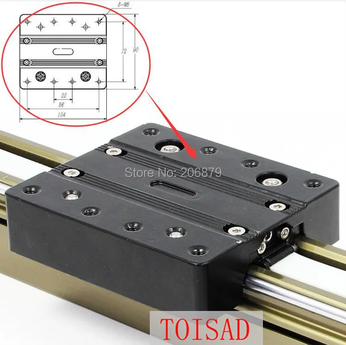 Effective Travel Stroke Lenght 1000mm HTD3M-15 Timing Belt Linear Slide ...