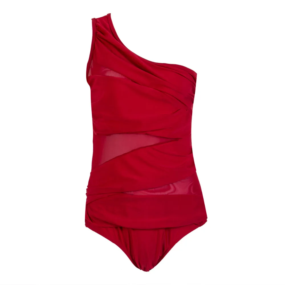 Sexy Women's Swimsuit Large Size One Piece Mesh Monokini Bikini Push-up ...