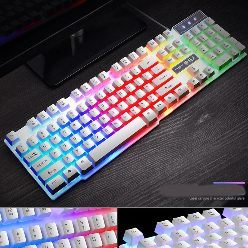 LED-Backlit-Gaming-Keyboard-Steam-Punk-Metal-Panel-Spill-Resistant ...