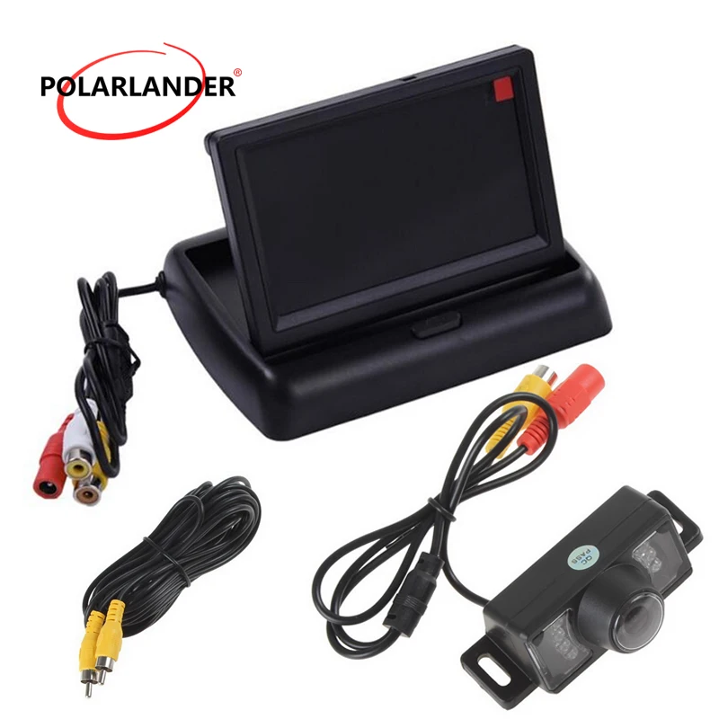Monitor de visión trasera de Resolución 4,3x480 TFT LCD plegable de 234 ...