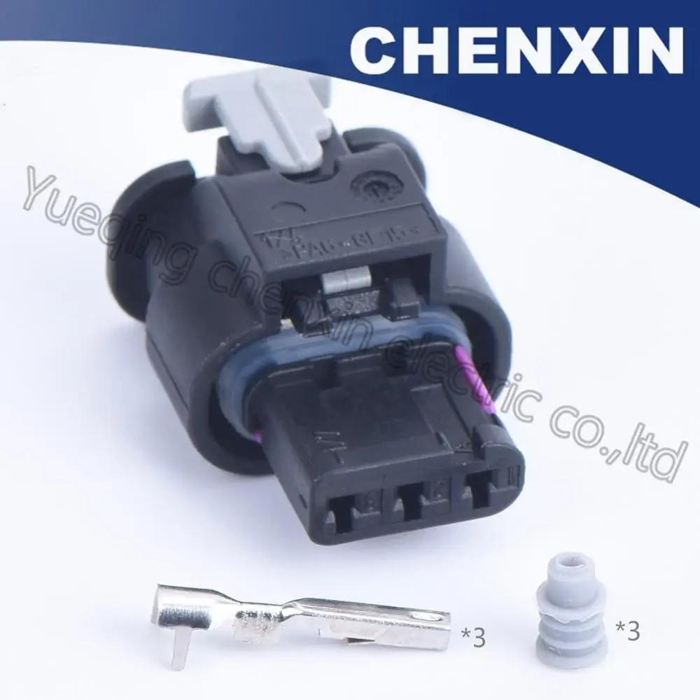 Black 3 pin Sealed waterproof auto connectors (1.5) female 1718653 1 ...