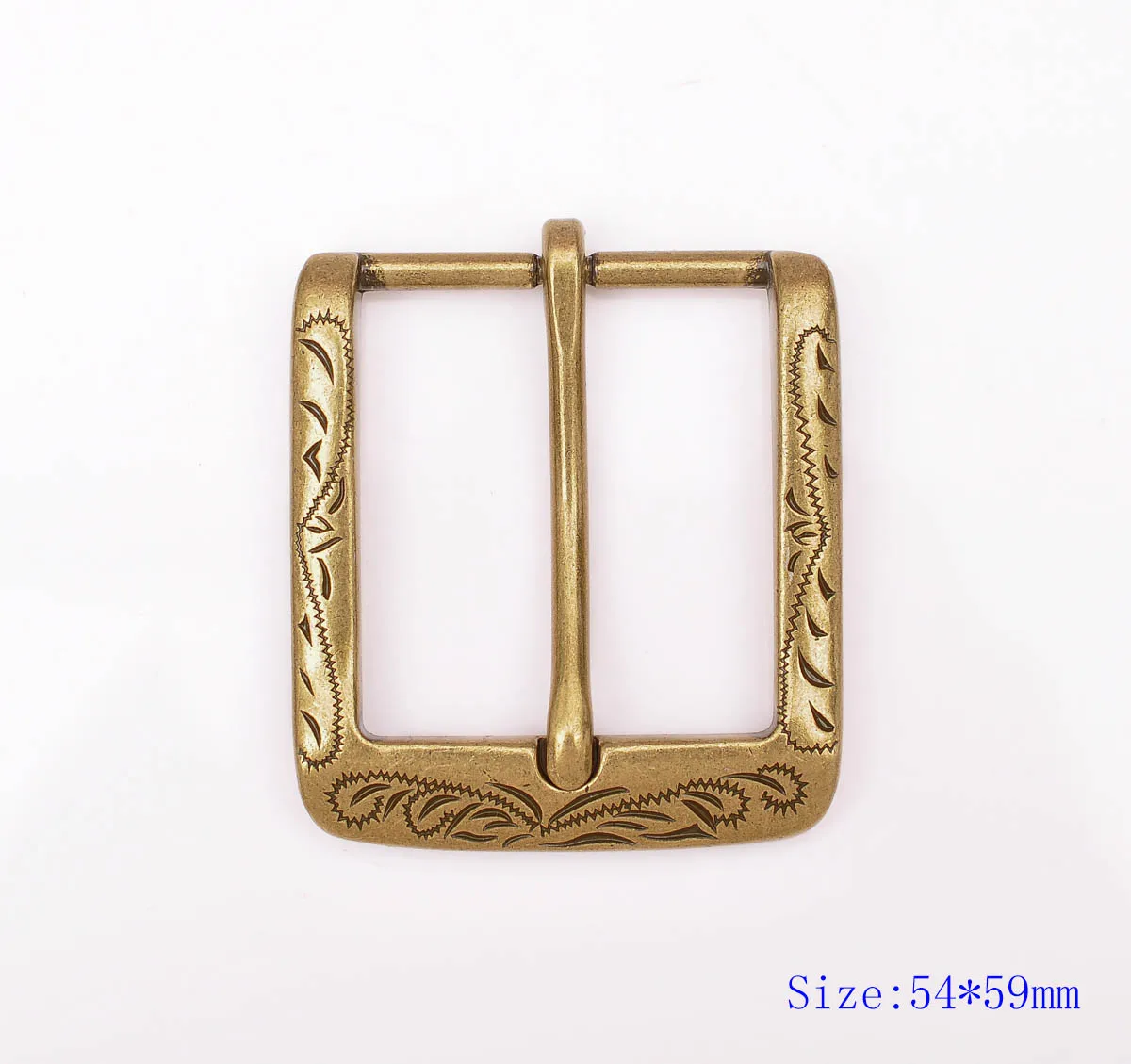 54x59mm (inner 40mm ) Retro Flower Carved Antique Brass Prong Pin ...