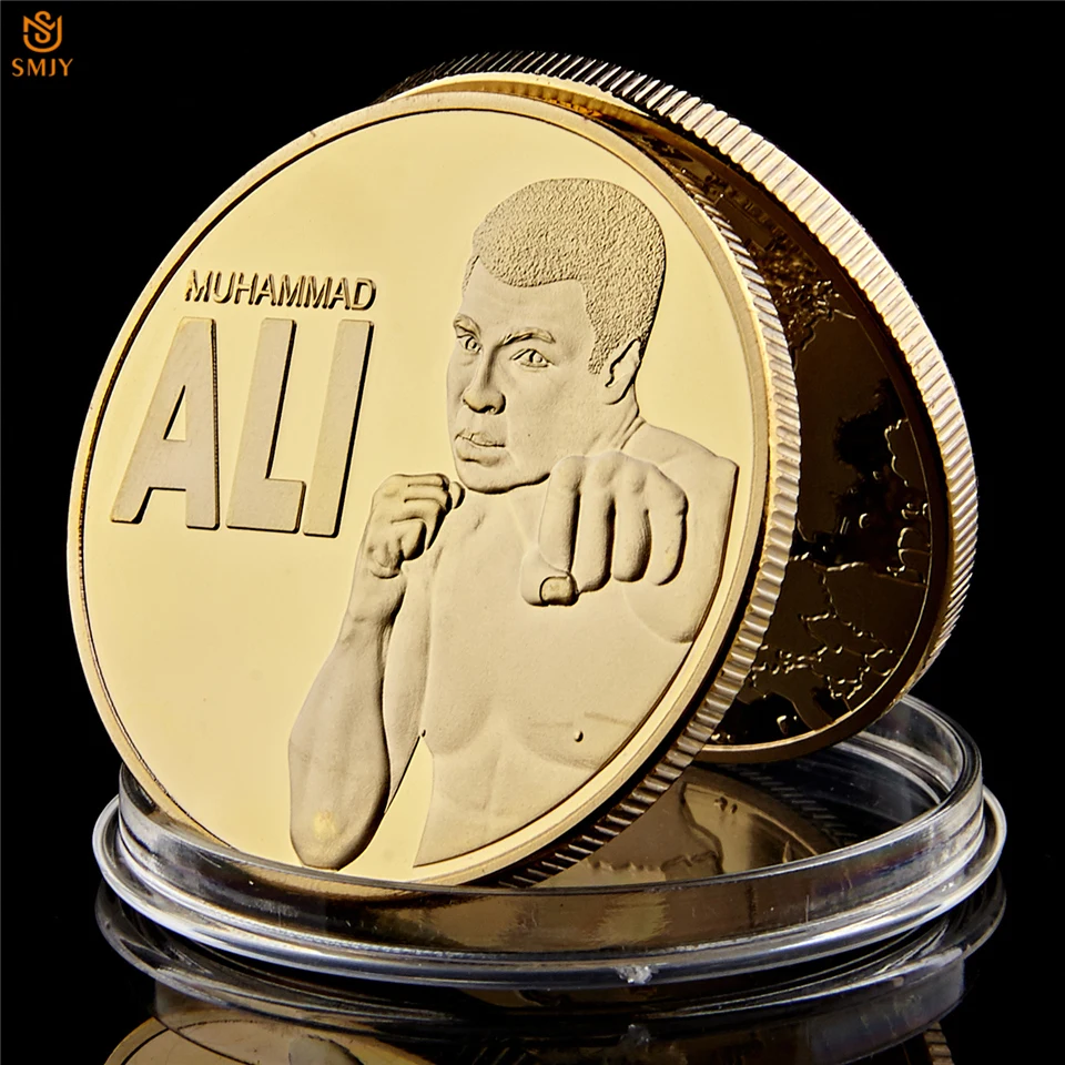 มวยโลกผู้เล่น US Muhammad Ali Haj Gold Plated Celebrity เหรียญโลหะ ...