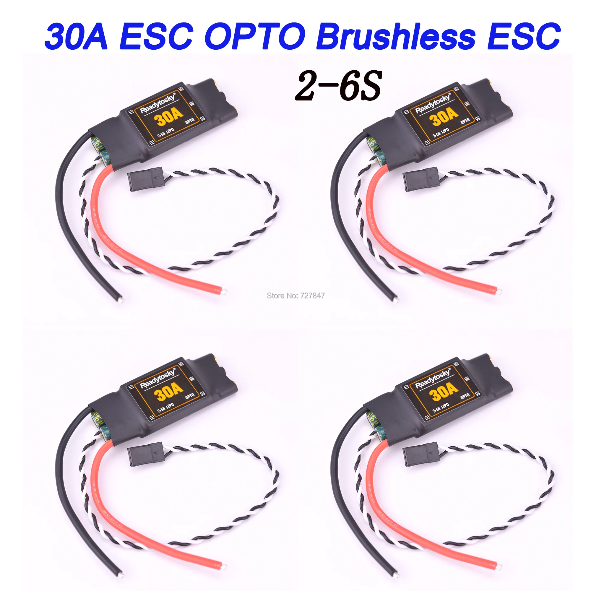 NEW 30A ESC OPTO 2 6S Brushless ESC Electronic Speed Controller For ...