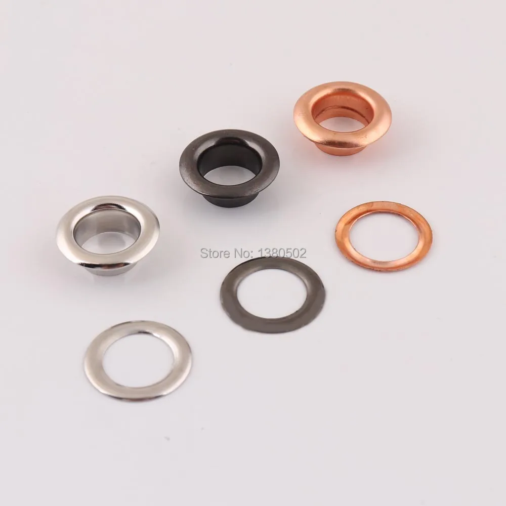 100pcs/lot 13mm Outer Gunmetal/silver/rose Gold Color Copper Grommets ...