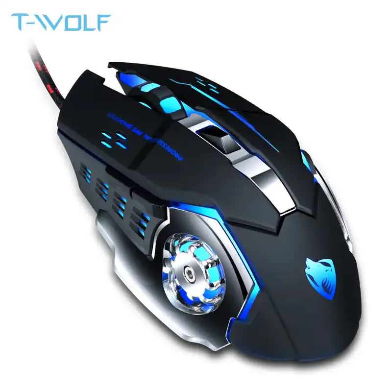 NEW V9 USB Wired Programmable Gaming Mouse 3200DPI Adjustable Backlight ...