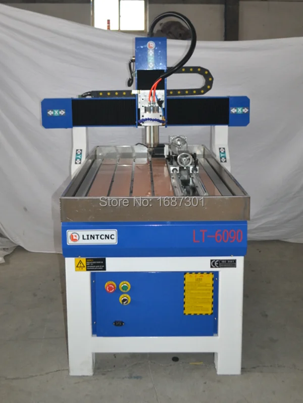 4axis 2.2kw water cooling spindle 6090 cnc router 3d milling machine ...