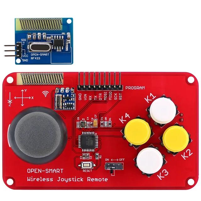4WD Wireless JoyStick 3.7v DIY Remote Control Smart Car Programmable ...