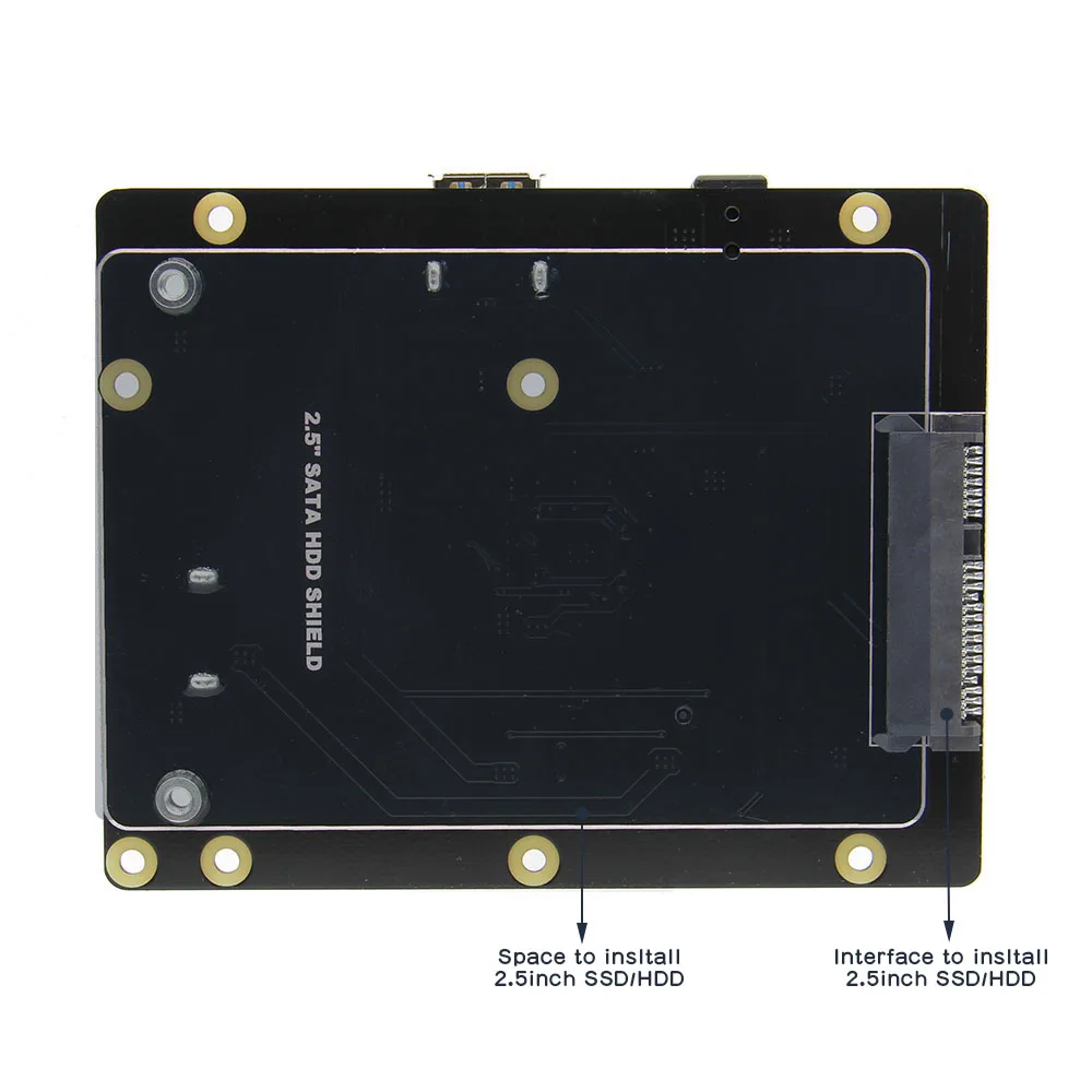 Raspberry Pi X820 V3.0 SSD и HDD SATA хранения доска с металлической ...