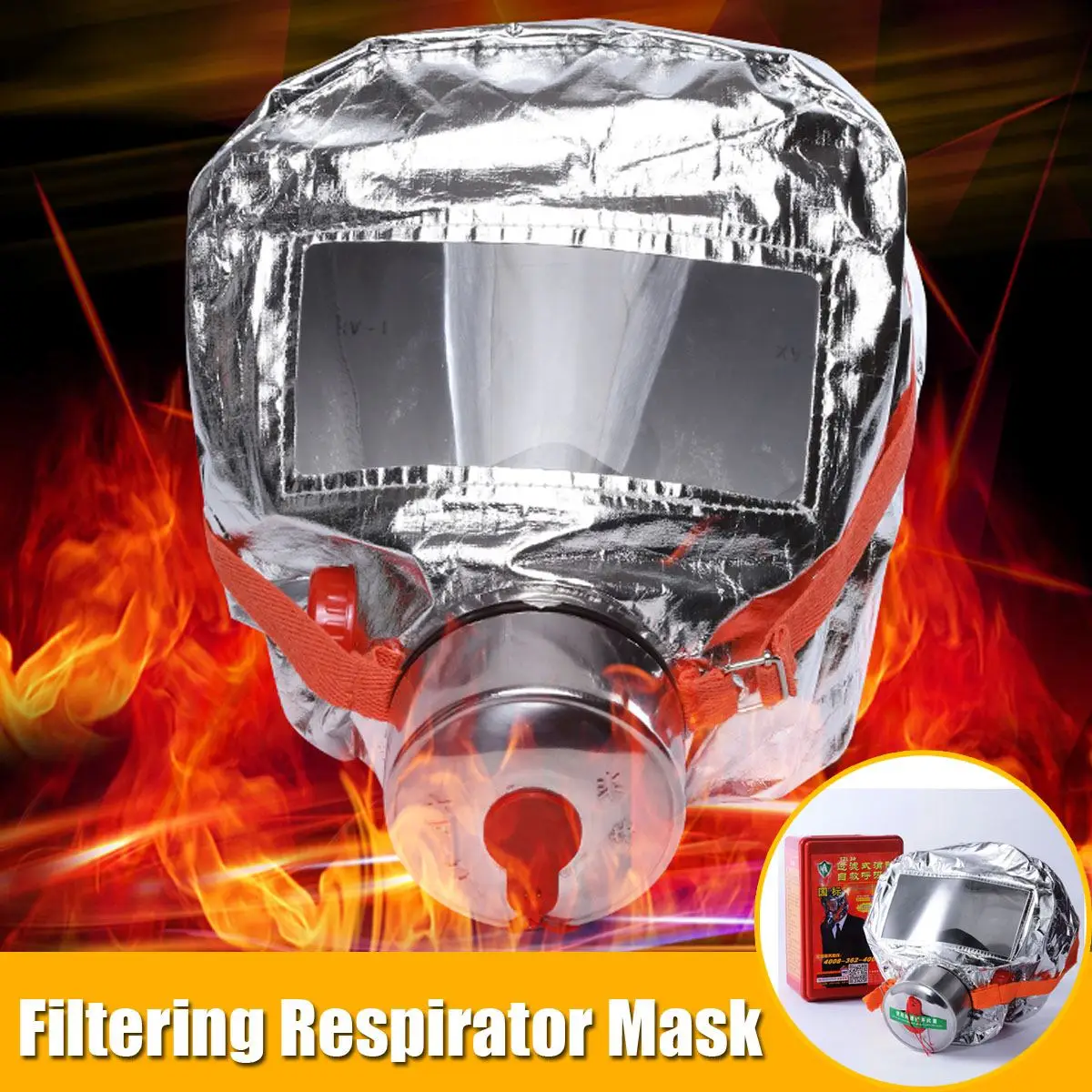 30 Minutes Fires Emergency Escape Mask Oxygen Smoke Gas Self life ...