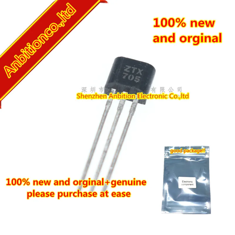 10pcs 100% New And Orginal Ztx705 To-92s Pnp Silicon Planar Medium ...