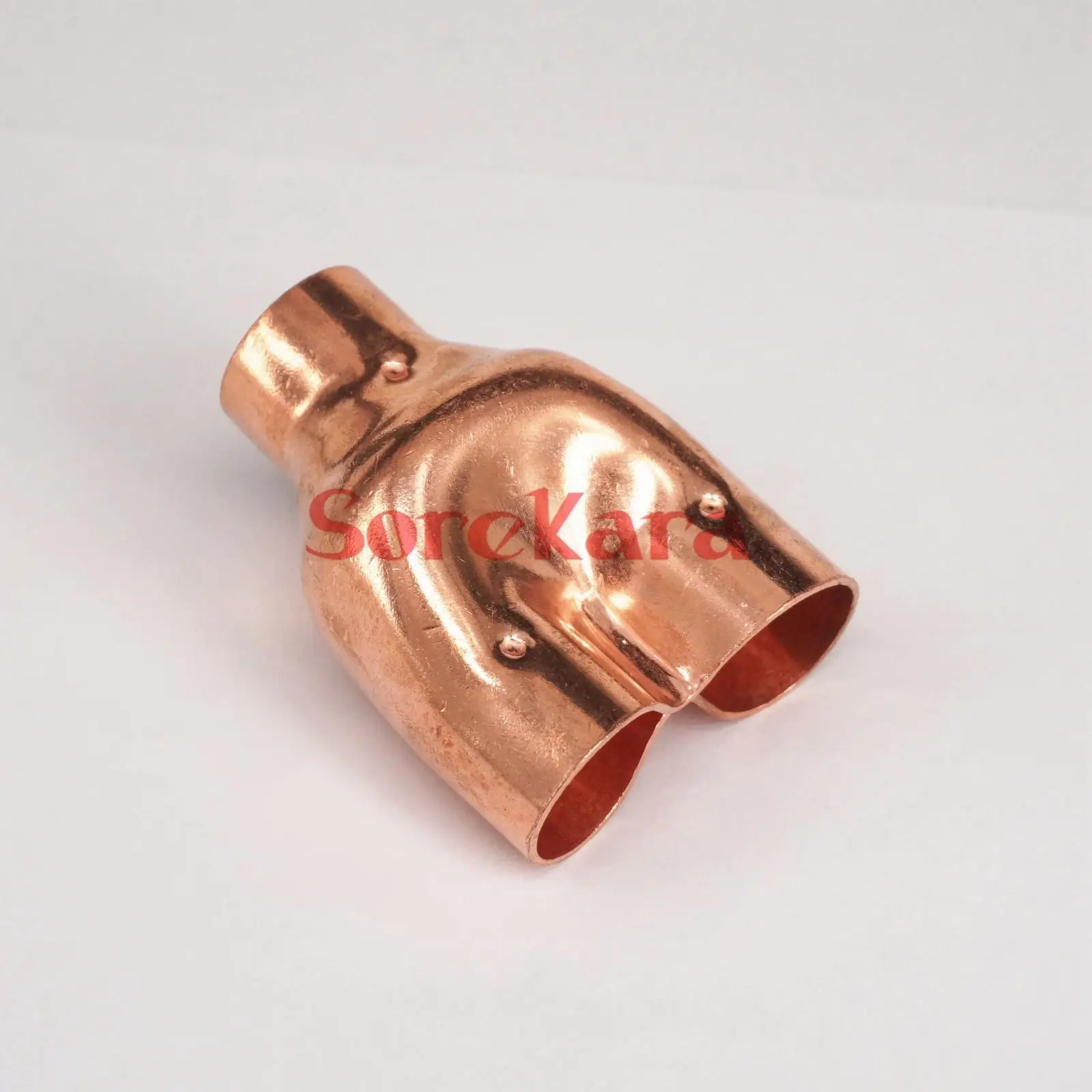 22mm Inner Diameter Welding Copper End Feed Equal Y-type 3 Way Pipe ...