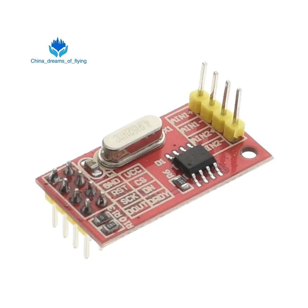 Shengyang Ad7705 Dual 16 Bit Adc Data Acquisition Module Programmable Input Gain Spi Interface