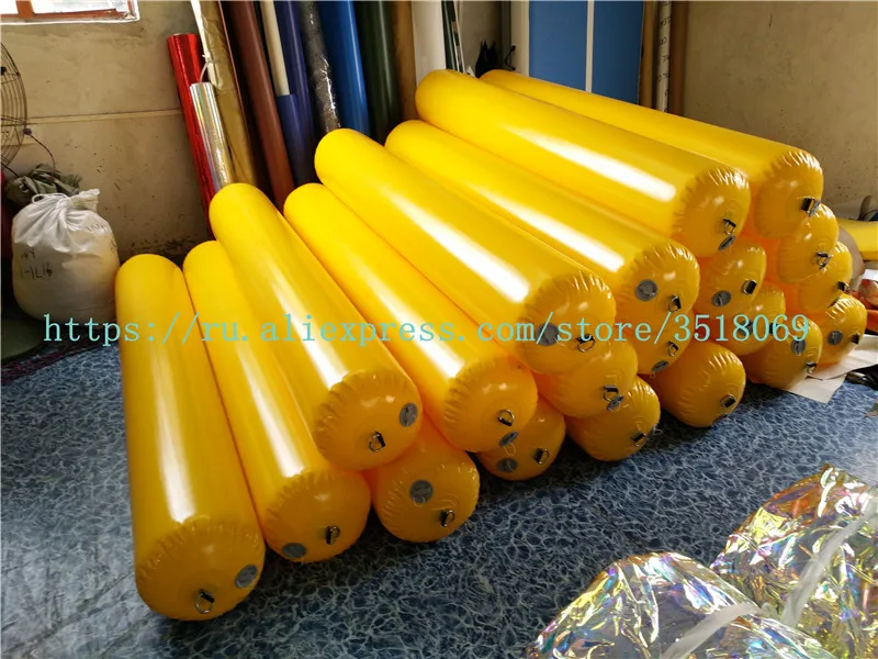 Sell yellow PVC inflatable floating tube, PVC inflatable buoy, floating ...