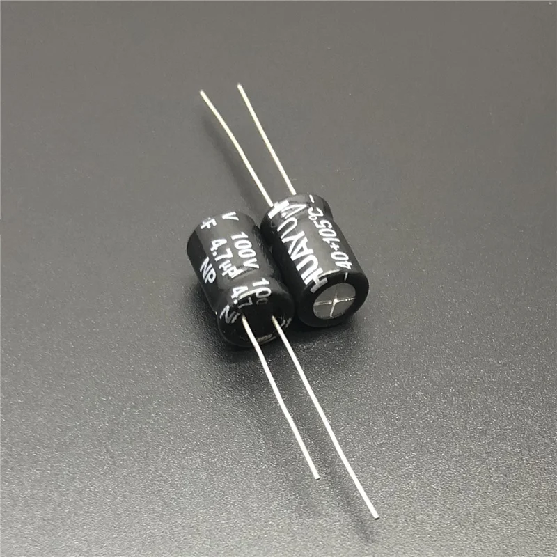 10Pcs/100Pcs 4.7uF 100V HUAYU NP 8x11.5mm 100V4.7uF Bipolar Aluminum ...